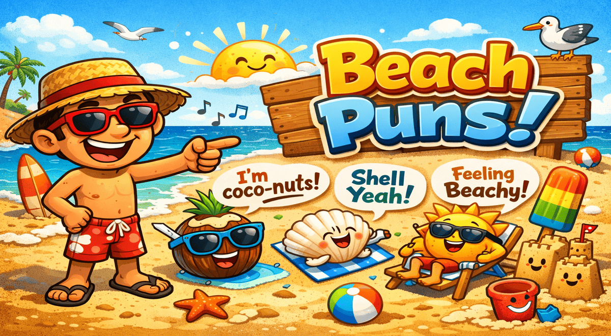 177+ Beach Puns and Jokes – Funny, Cute & Clever Wordplay for Ocean ...